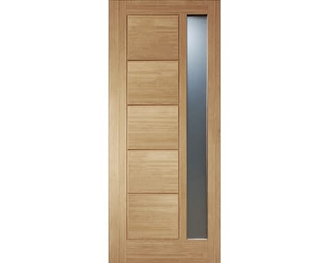 Linear Unfinished Oak 78x30 Front Door | Aspire Doors