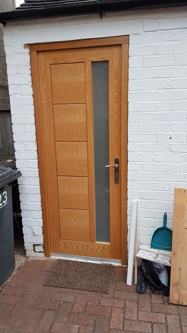 Linear Unfinished Oak 78x30 Front Door | Aspire Doors