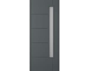 Linear Glazed Grey 80x32 Front Door | Aspire Doors