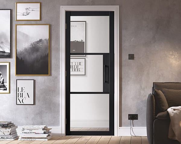 Tribeca Black Glazed Internal Door | Aspire Doors