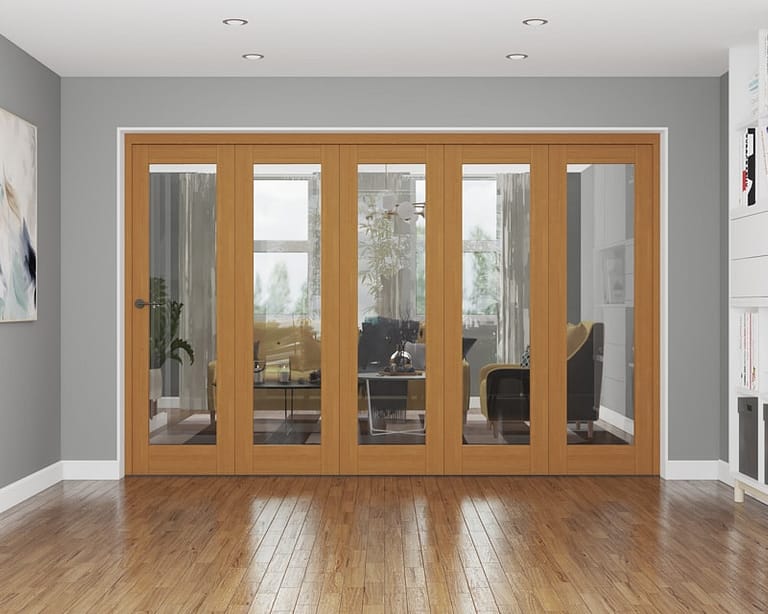 Repute Fully Finished Oak 3888mm Bi-Fold | Aspire Doors