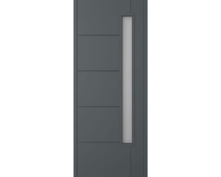 Linear Glazed Grey 80x32 Front Door | Aspire Doors