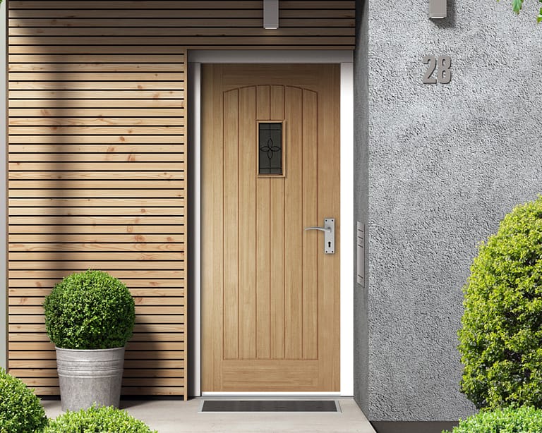 Croft Glazed Unfinished Oak 78x30 Front Door | Aspire Doors