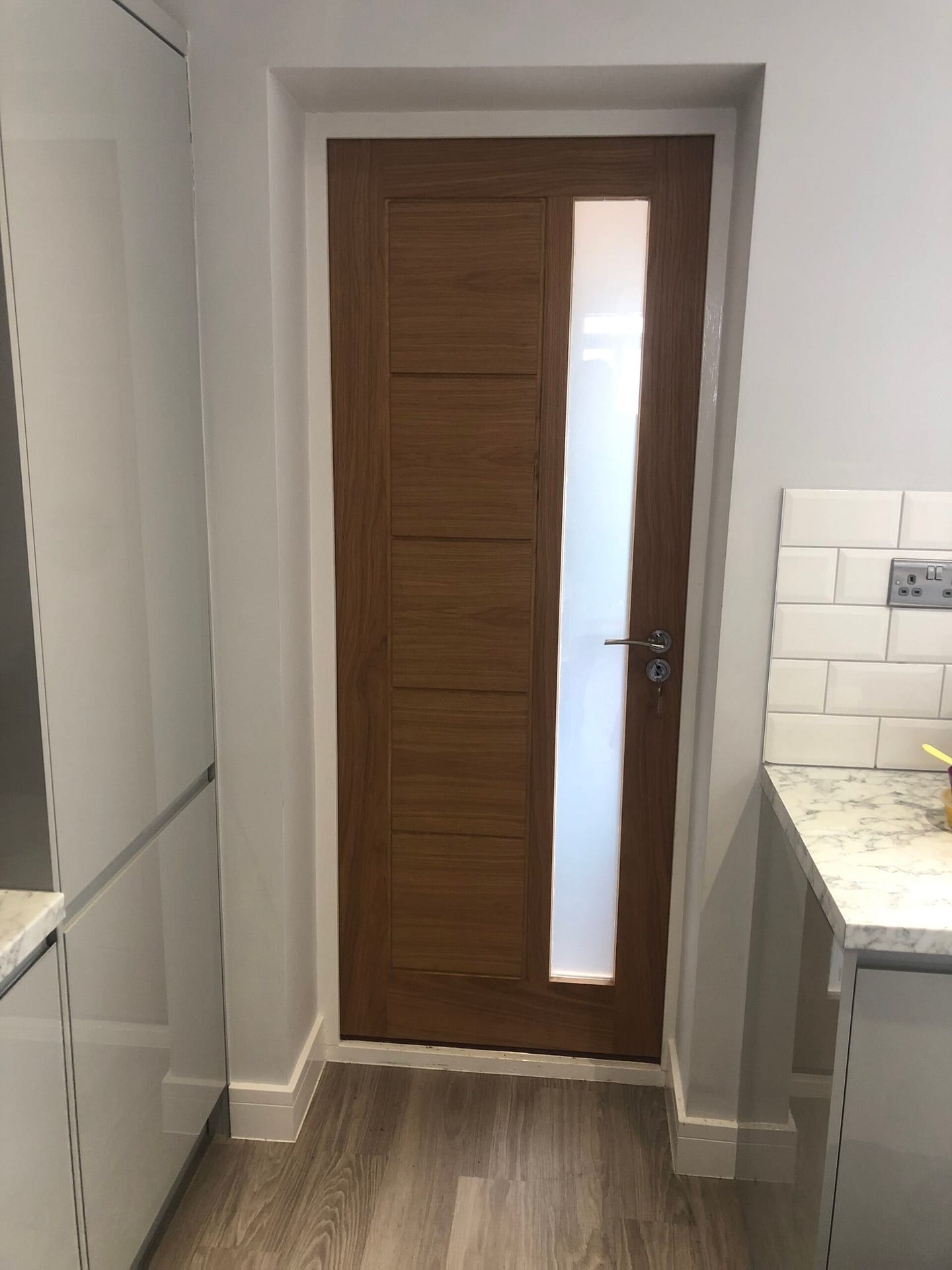 Linear Unfinished Oak 78x30 Front Door | Aspire Doors