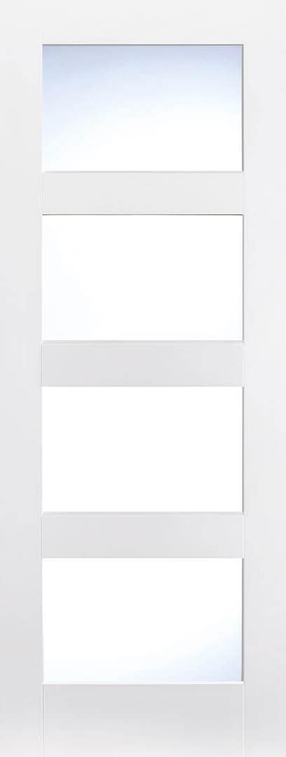 White Shaker Glazed 4 Light Internal Doors | Aspire Doors