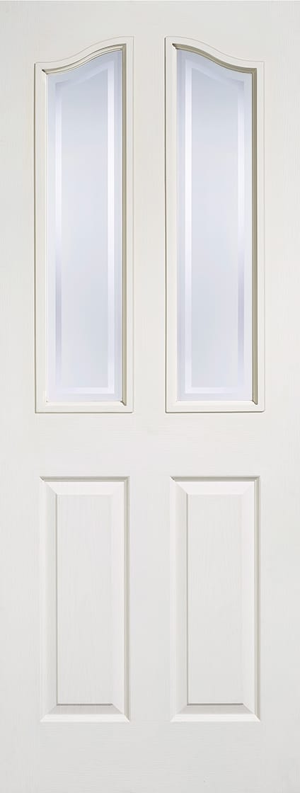White Moulded Mayfair 2 Light Glazed Internal Doors | Aspire Doors